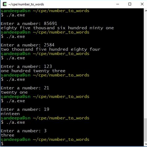 C Program To Convert Number To Words C Program Examples