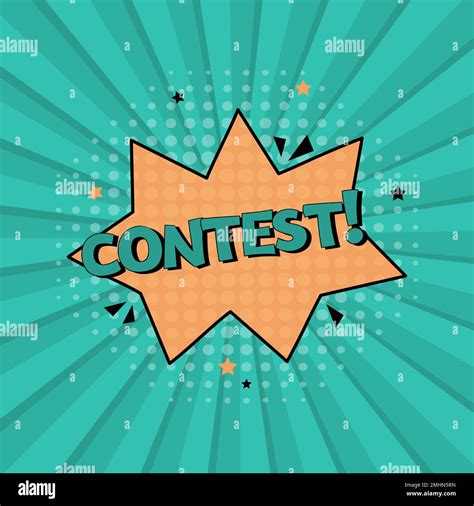 Comic Speech Bubble With Expression Text Contest Vector Bright Dynamic