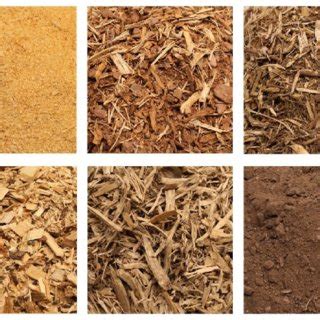 Solid Biofuel Samples From Upper Left Corner Sawdust Non Fresh Bark