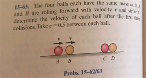 Solved The Four Balls Each Have The Same Mass M If A And B