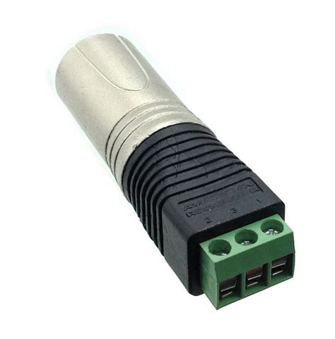 3 Pin Male Xlr To Screw Terminal Adapter — American Recorder