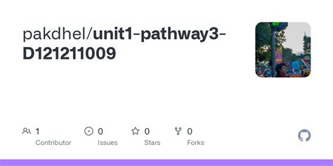 GitHub Pakdhel Unit1 Pathway3 D121211009