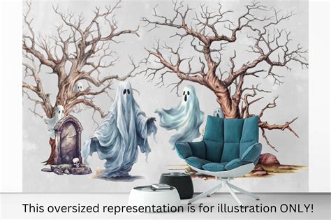 Printable Halloween Wall Art Cute Ghost Art Print Halloween Etsy