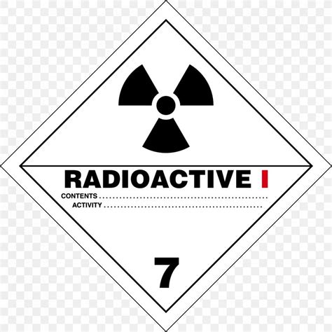 Hazmat Class 7 Radioactive Substances Dangerous Goods Placard Label