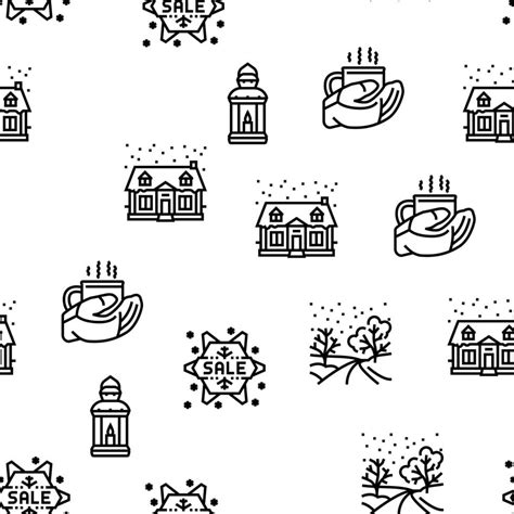 Winter Snow Season Nature Vector Seamless Pattern 19001785 Vector Art At Vecteezy