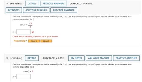Solved Help Please Find The Solutions Of The Equation In