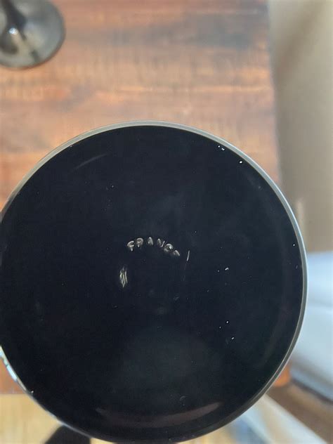 Vintage Luminarc France Domino Black Stem Wine Glasses Set Of 8 Etsy