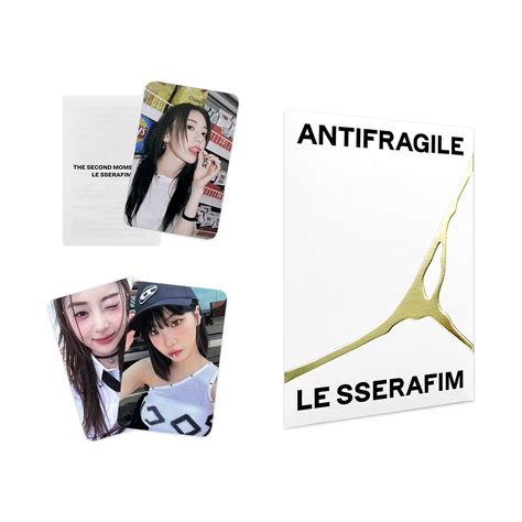 LE SSERAFIM Nd Mini Album ANTIFRAGILE Weverse Albums Ver Card Holder Photocard QR