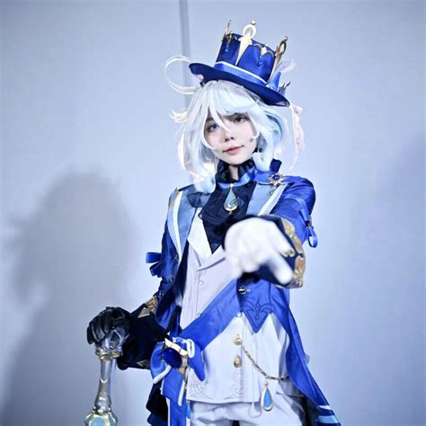 芙宁娜cos服假发权杖，沉浸式角色体验库藏宝藏cosplay女装淘宝游戏网