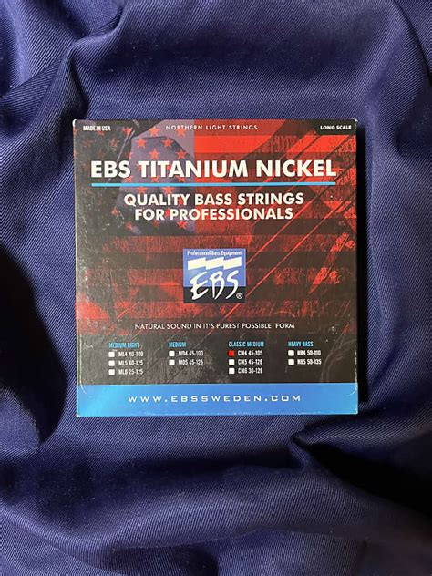 Ebs Titanium Nickel 45 105 Long Scale Bass Strings Reverb