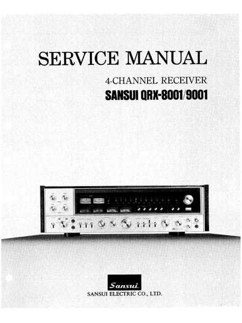 Sansui Qrx 8001 9001 Service Manual Pdf
