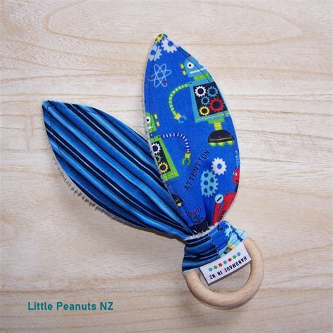 Blue Stripe Teething Ring Little Peanuts Nz