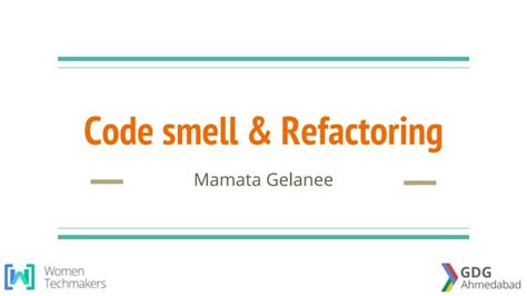 code smell and refactoring ppt