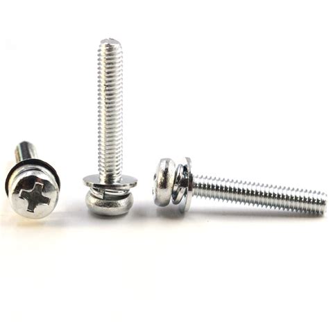Pan Head Cross Machine Screw Lock Washer Combination Galvanized Cross