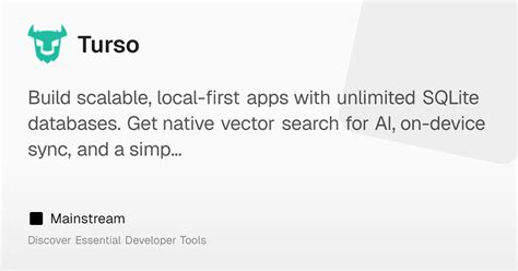 Turso The Sqlite Database For Production And The Edge Mainstream