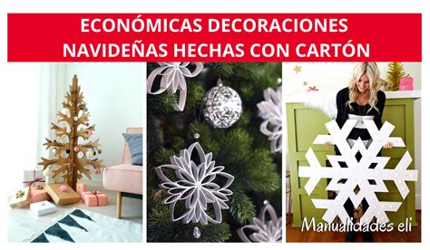 Económicas Decoraciones Navideñas Hechas Con Cartón Para Tu Hogar