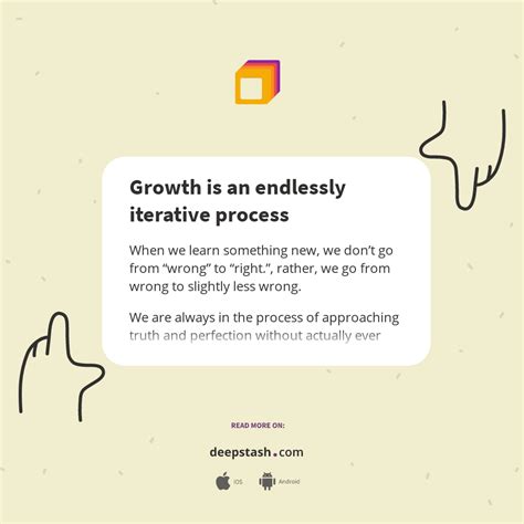 Growth Is An Endlessly Iterative Process Deepstash