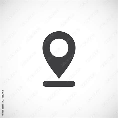 Location Icon Vector Pin Sign Isolated On White Background Navigation Map Gps Direction