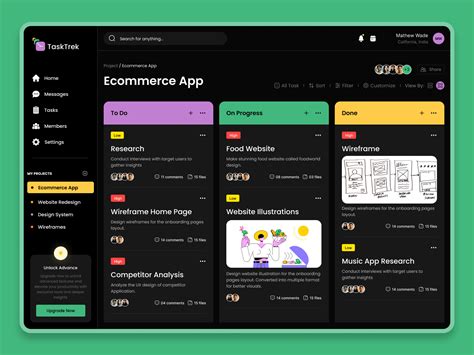 tasktrek project management tool by mqos ui ux for multiqos on dribbble