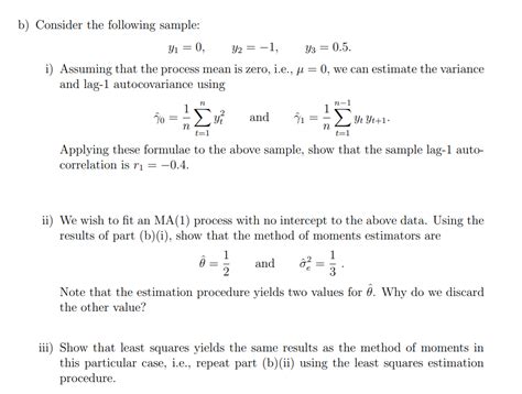 b consider the following sample y1 0 y2 −1 y3 0 5