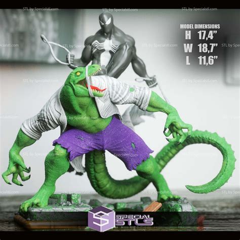 Lizard And Symbiote Spider Man 3d Printing Figurine Specialstl