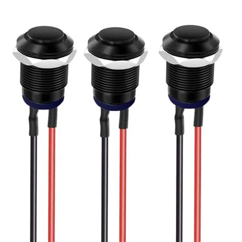 Snapklik Gebildet Pcs Prewired IP Waterproof Push Button Latching Self Locking