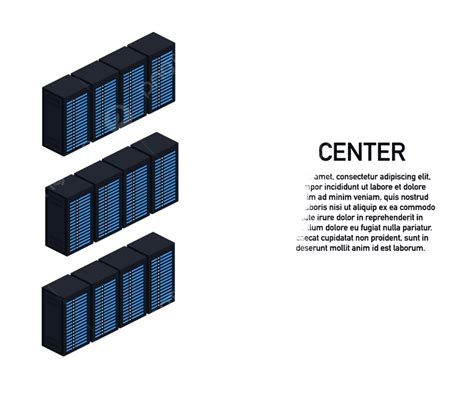 Server Database Hosting Vector Design Images Data Center Cloud