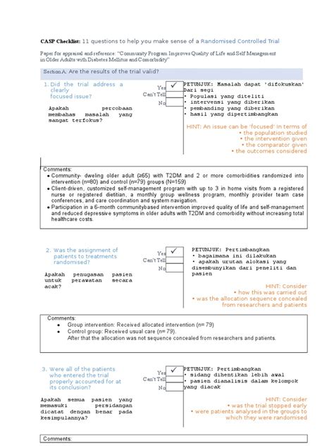 Casp Rct Ainun Checklist 2018 Pdf Randomized Controlled Trial
