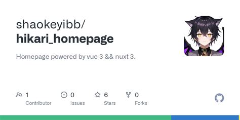 Github Shaokeyibbhikarihomepage Homepage Powered By Vue 3 Andand Nuxt 3