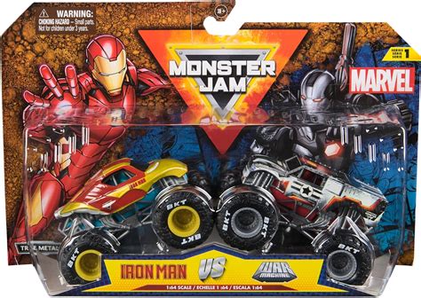 Monster Jam Marvel Official Iron Man Vs War Machine Die