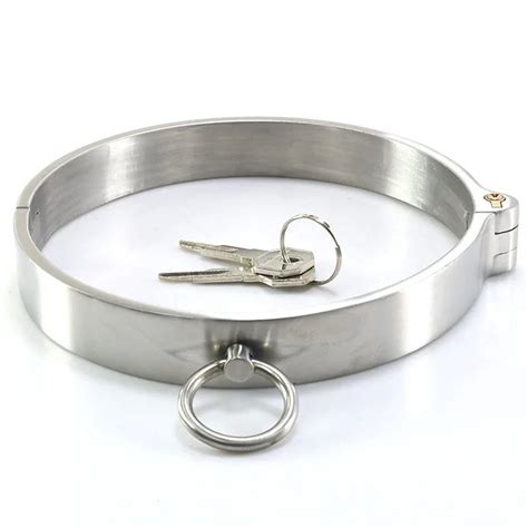 Lockable Collar Bdsm 304 Stainless Steel Sex Collar Restraints Choking