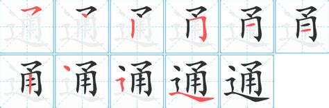 通的笔顺 演示通的笔顺及通字的笔画顺序 汉字笔顺 汉字笔顺网
