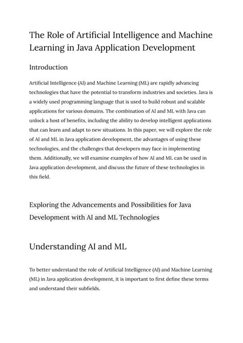 Ppt The Role Of Artificial Intelligence And Machine Learning In Java Application Development