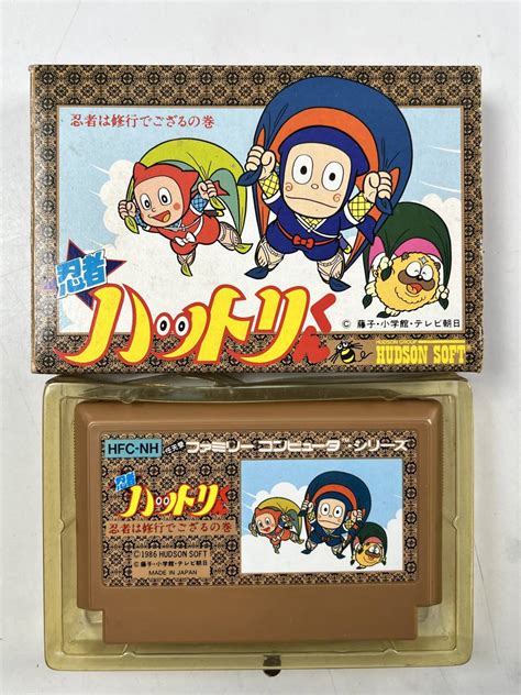 【傷や汚れあり】♪ 【中古】nintendo ファミリーコンピュータ 箱付き ソフト 忍者ハットリくん 任天堂 ファミコン 動作未確認 ＠送料