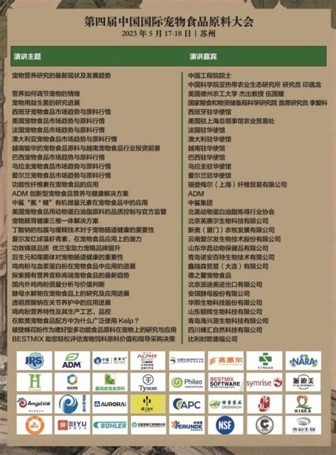 报名通道已开启 第四届中国国际宠物食品原料大会 会议 维宠宠物导航网