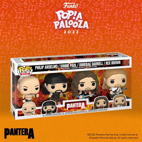 2022 New Pop Rocks Pantera 5 Pack Funko Pop