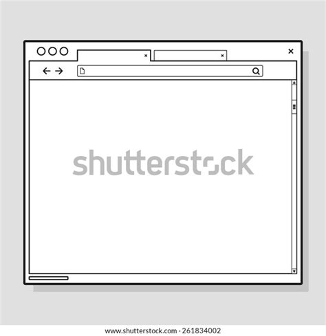 opened browser window template past your stock vector royalty free