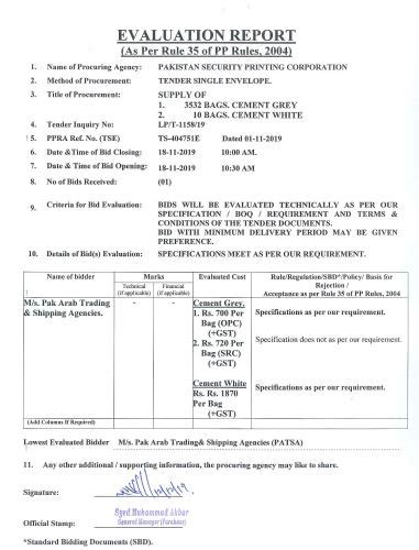 Evaluation Report Pspclpt 115819 Pspc