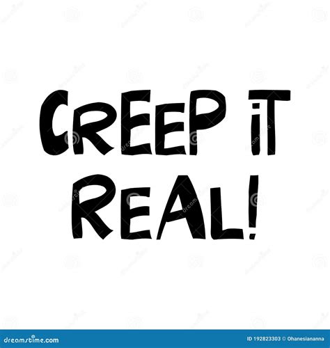 Creep It Real Halloween Overlays Lettering Labels Design Vector