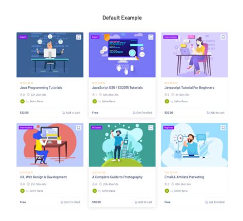 tutor lms course grid widget element pack for elementor