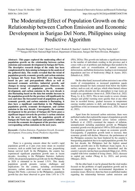 Pdf The Moderating Effect Of Population Growth On The Relationship