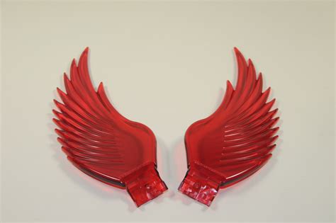 Red Wings For Flying Goddess Angel Novelty Custom Hood Ornament New