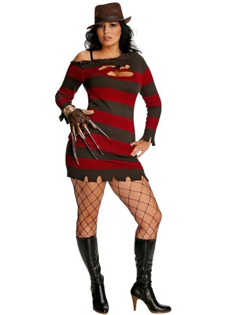 Sexy Plus Size Freddy Krueger Costume Womens Halloween Costume