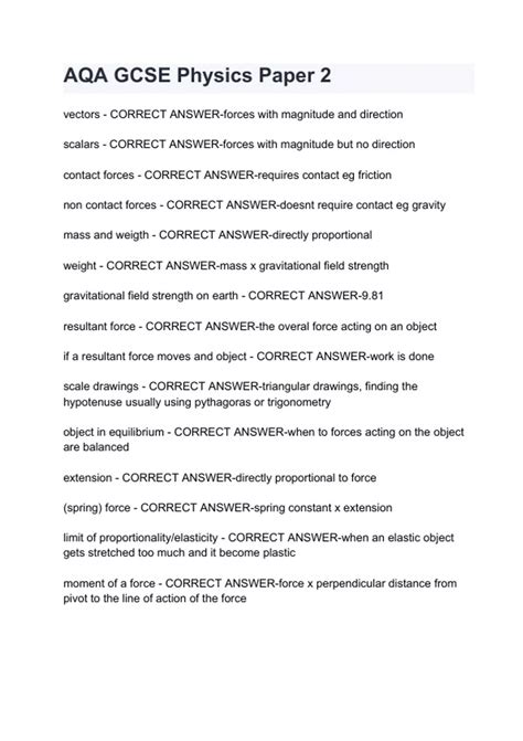 Aqa Gcse Physics Paper 2 Questions And Answers Aqa Gcse Physics Paper 2