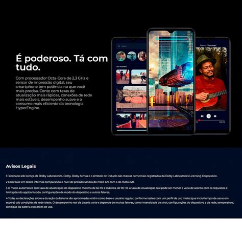 Smartphone Motorola Moto E22 Preto 128gb Extra