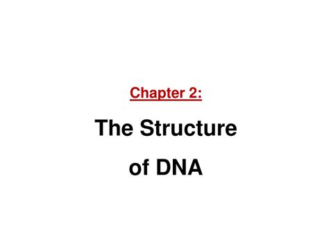 PPT Chapter The Structure Of DNA PowerPoint Presentation Free Download ID