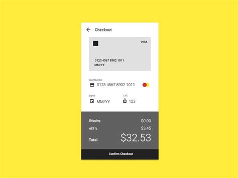 Daily UI Challenge 2 Credit Card Checkout Credit Card Daily Ui Cards