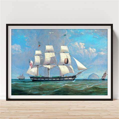 The Black Ball Line Packet Ship New York Off Ailsa Craig By William