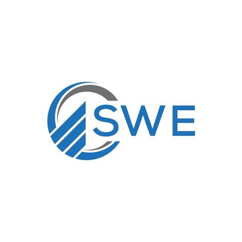 Swe Flat Accounting Logo Design On White Background Swe Creative