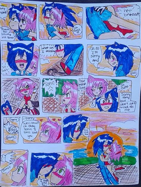Sonamy Short Comic I Love You And A Kiss By Amyrosexshadowlover On Deviantart Sonic And